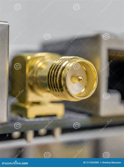 Connector For Connecting A Wi Fi Antenna In Router Stock Image Image Of Telecommunication