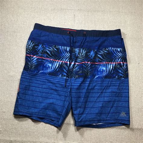 Zeroxposur Shorts Men Xl Blue Swim Trunks Beach Strip Gem