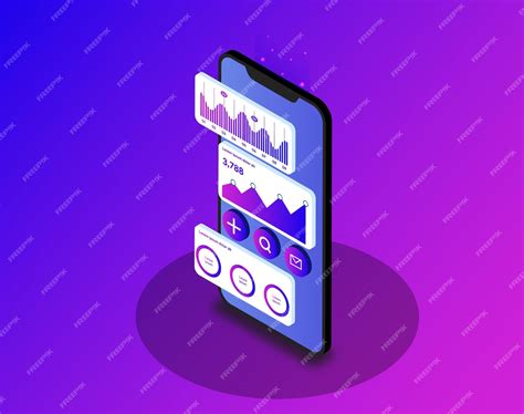 Premium Vector Vector Uiux Analytics Dashboard Isometric Landing Page