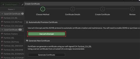 Fortigate Acme Certificate Andy的it技術分享網站