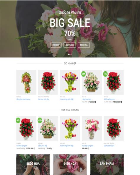 Mẫu Website Bán Hoa đẹp 2025 Themevip Source Code Mẫu Website Chất Mà Rẻ