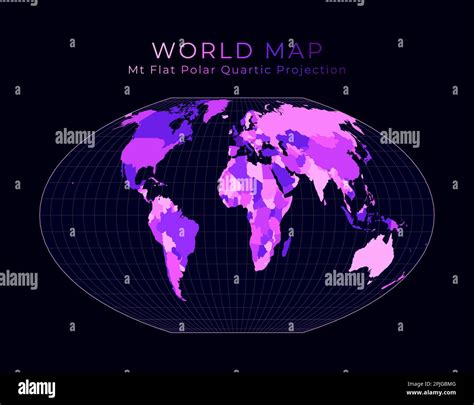 World Map Mcbryde Thomas Flat Polar Quartic Pseudocylindrical Equal