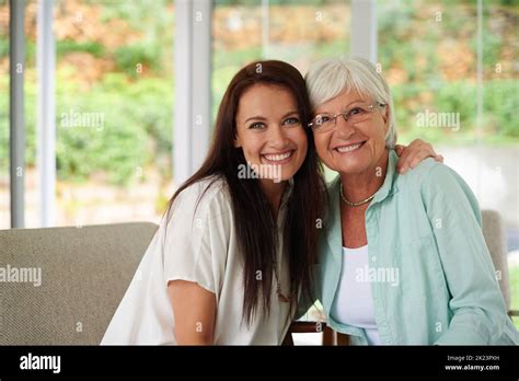 Spending Time With Her Mother An Adult Daughter And Her Mother Spending Time Together Stock