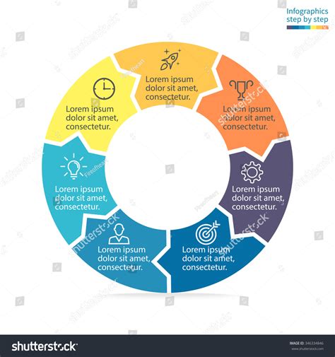 Circular Diagram Small Arrows Chart Graph Stock Vector Royalty Free Shutterstock