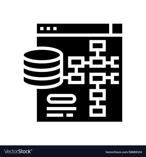 Digital Processing Glyph Icon Royalty Free Vector Image