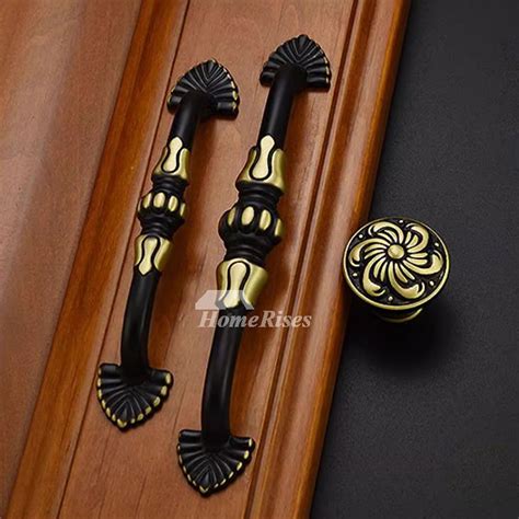 Gold 5in Antique Brass Kitchen Cabinet Pulls Luxury Bathroom Black 375 Brass Drawer Handles