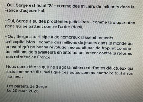 Thierry de Cabarrus on Twitter Voici les déclarations des parents de