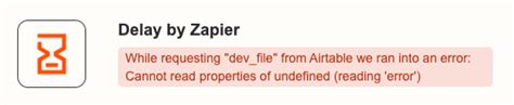 Zapier Error Cannot Read Properties Of Undefined Airtable → Instagram Facebook Etc