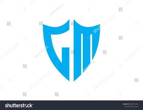 Letter Monogram Shield Shape Design Template Stock Vector Royalty Free