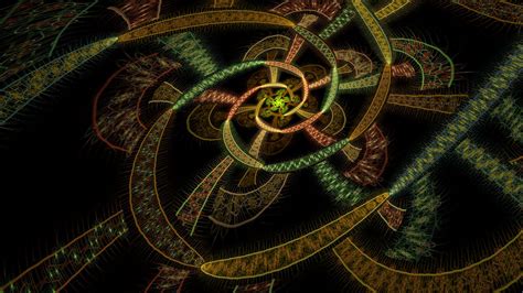 Wallpaper Spiral Fractal Abstraction Glow Digital Art Hd Picture Image