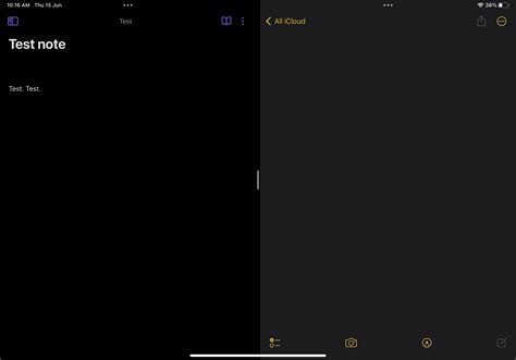 when using the floating keyboard in ipados and obsidian in split screen