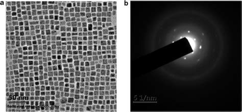 A Tem Image And B Saed Pattern Of The Cspbbr3 Colloid Quantum Dots Download Scientific Diagram