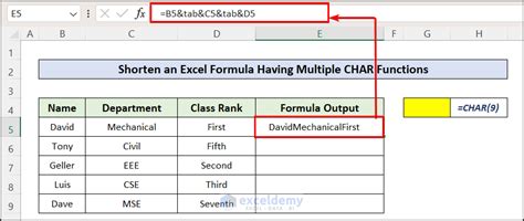 How To Use Code 9 With Excel Char Function 2 Easy Examples
