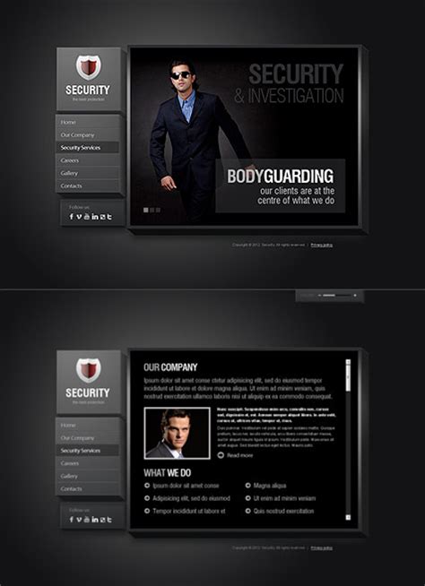 Security Service Html5 Template Id 300111403 From Bootstrap