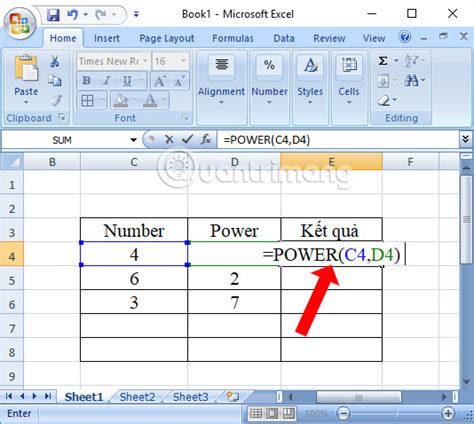Cách dùng hàm Power trong Excel Hàm tính lũy thừa HỌC VIỆN ĐÀO TẠO