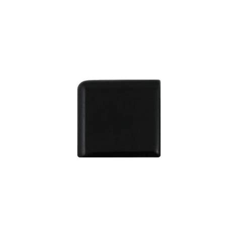 American Olean Bright Gloss Black Ceramic Bullnose Corner Tile Common