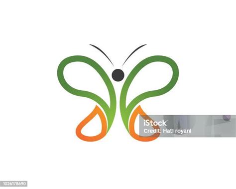 나비 개념적 간단 하 고 다채로운 아이콘입니다 로고입니다 벡터 일러스트 레이 션 개념에 대한 스톡 벡터 아트 및 기타 이미지 개념 개념과 주제 건강관리와 의술