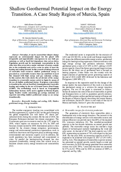 Pdf Shallow Geothermal Potential Impact On The Energy Transition A