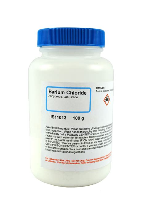 Barium Chloride Anhydrous Lab Grade 100 G Nebraska Scientific
