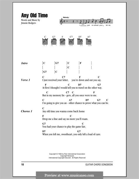 Any Old Time By J Rodgers Sheet Music On Musicaneo