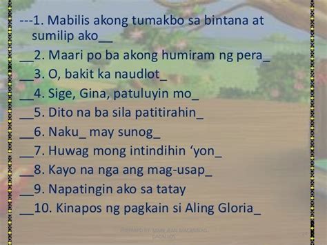 Uri Ng Pangungusap Ayon Sa Gamit Filipino Grade 4