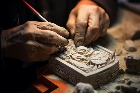 雕刻石头的人高清图片下载 正版图片600794530 摄图网
