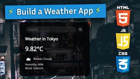 Build A Weather App With Html Css And Javascript Dieno Digital