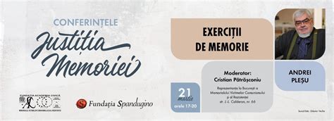 Conferința Exerciții De Memorie Susținută De Andrei Pleșu Memorialul
