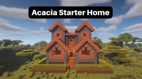 Minecraft How To Build An Acacia Starter Home 120 Youtube