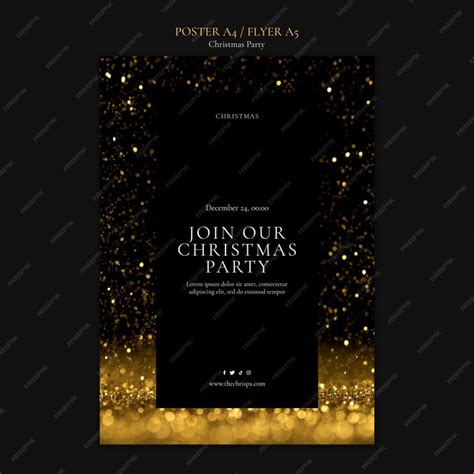크리스마스 파티 세로 포스터 템플릿 무료 Psd 파일