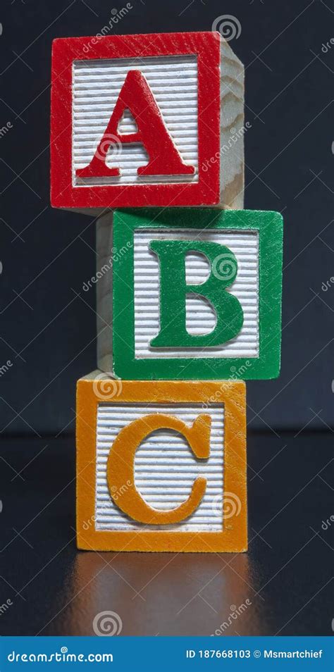 Stacked ABC Blocks Stock Image Image Of Orange Babe