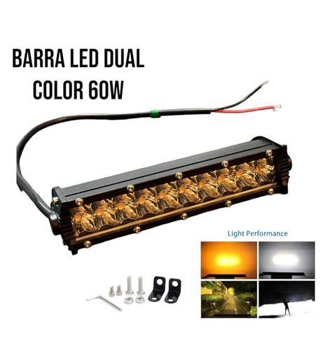 Casa Das Led´s Barra De Led Slim 60w 7d Dual Color 17cm