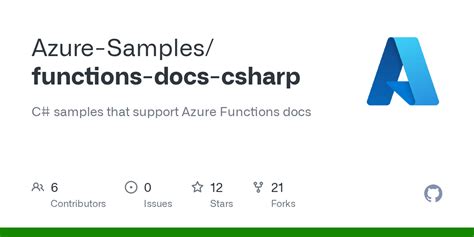 Github Azure Samplesfunctions Docs Csharp C Samples That Support Azure Functions Docs