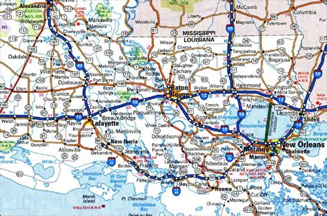 Louisiana Road Map Flat Map Paper And Laminated Maps Books And Travel
