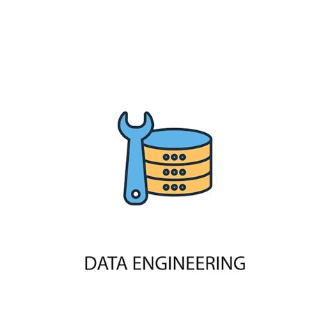Premium Vector Data Engineering Concept 2 Colored Line Icon Simple Yellow And Blue Element