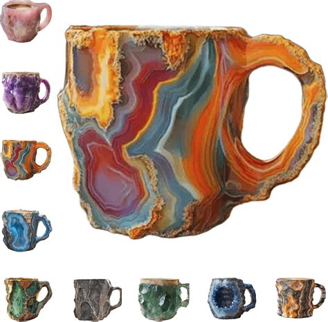 Mineral Crystal Coffee Mugs 2025 New Crystal Mineral Coffee Mugs