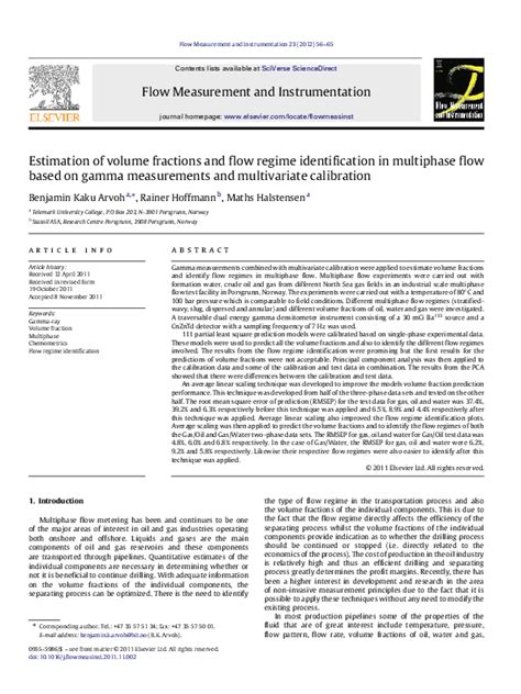 pdf estimation of volume fractions and flow regime identification in