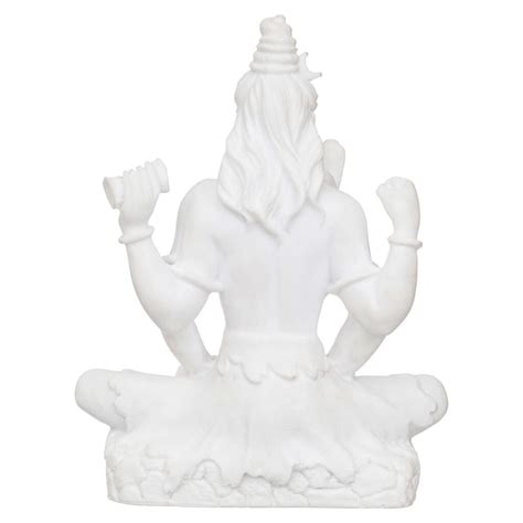 Handicraft Marble Dust Lord Shiv Ji Statue For Pooja Car Dashboard I
