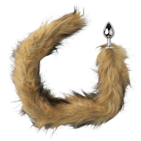 Furry Fantasy Red Fox Tail Butt Plug Tail Of Faux Fur