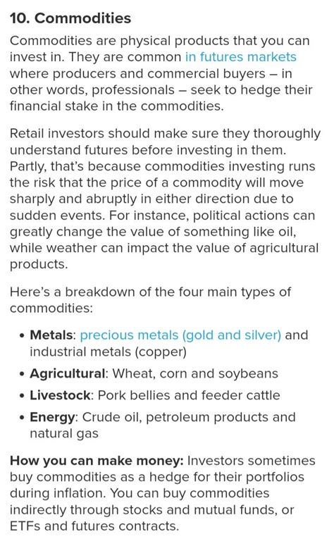 Commodities Investing Finance Investing Investing Finance