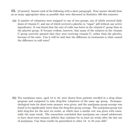 Solved 15 8 Points Answer Each Of The Following With A Chegg Com