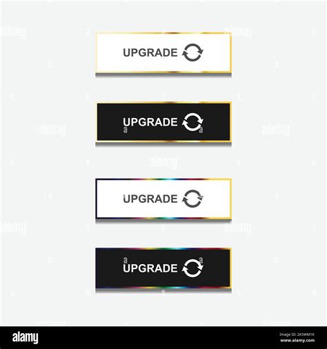 Upgrade Now Button With Long Shadow Upgrade Spectrum Gradient Vector Illustration Stock