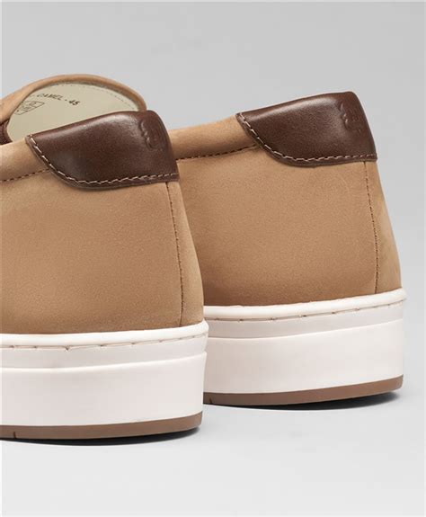 Слипоны - кеды из натурального нубука SS-0585 CAMEL- купить в HENDERSON ...