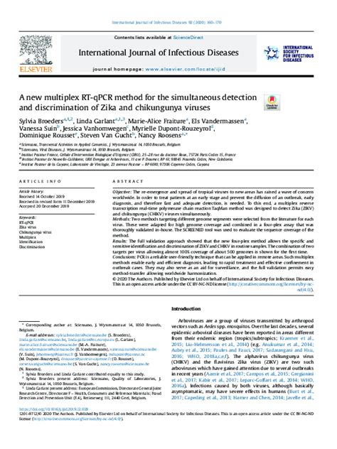 Pdf A New Multiplex Rt Qpcr Method For The Simultaneous Detection And Discrimination Of Zika