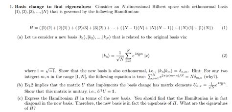 Solved Basis Change To Find Eigenvalues Consider An
