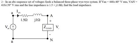 Solved In An Abc Sequence Set Of Voltages Feeds A Chegg