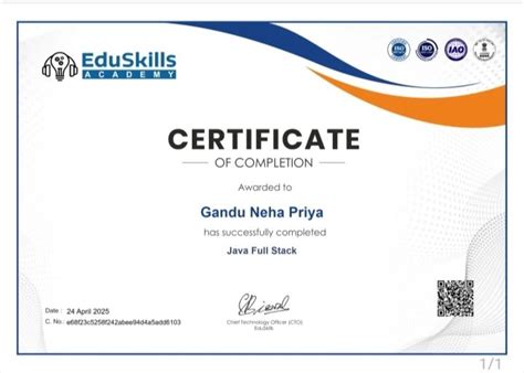 Java Fullstackdeveloper Eduskills Webdevelopment Springboot Html