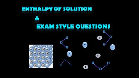 Enthalpy Enthalpy Of Solution A Level Chemistry Class YouTube