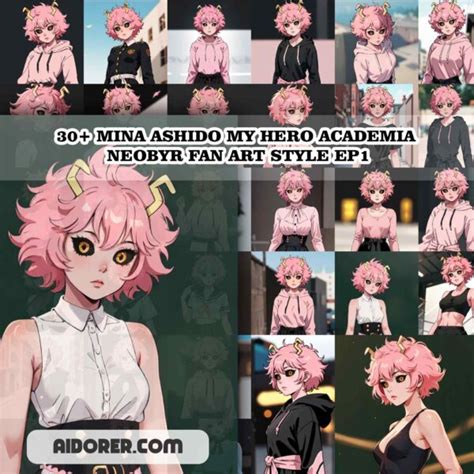 30 Mina Ashido My Hero Academia Neobyr Fan Art Style Ep1 Aidorer Digital Art Collection