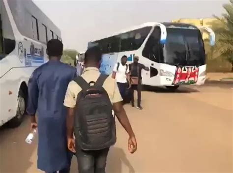 Photos Federal Government Begins Evacuation Of Nigerian Students In